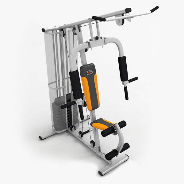 realistic multi gym 3 3d model