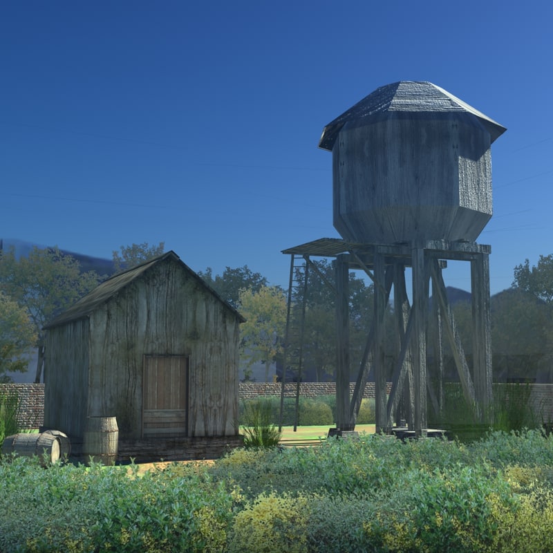 village environment 3d max