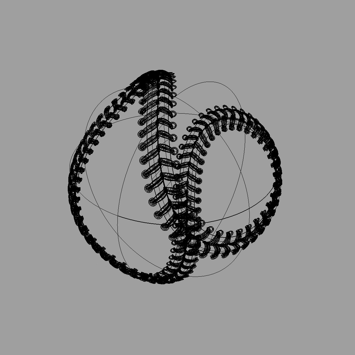 3d modeled baseball model