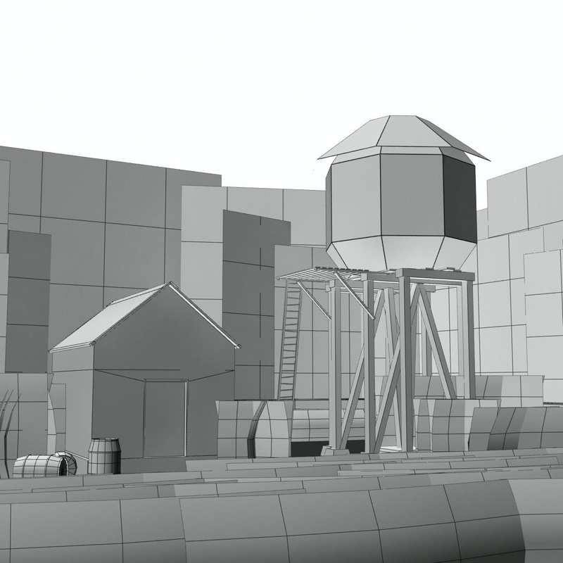 village environment 3d max