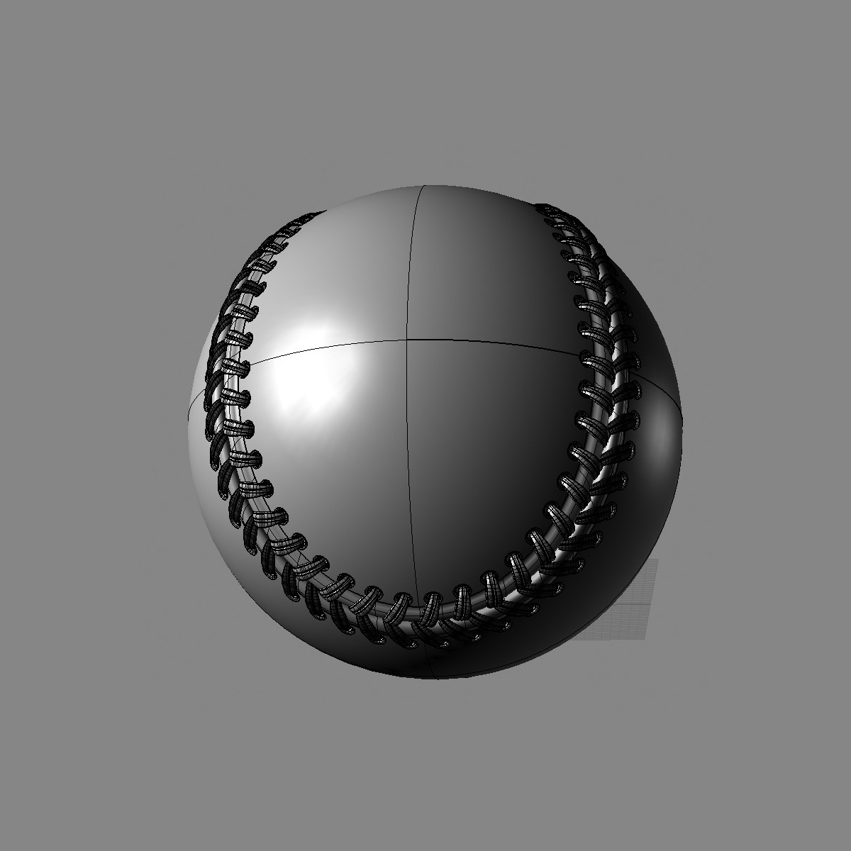 3d modeled baseball model