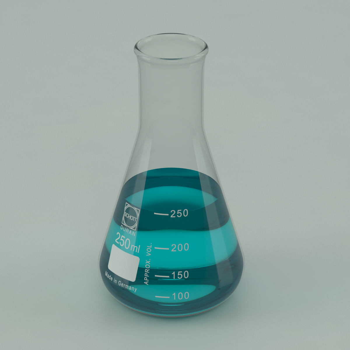 3d model erlenmeyer 250 ml lab