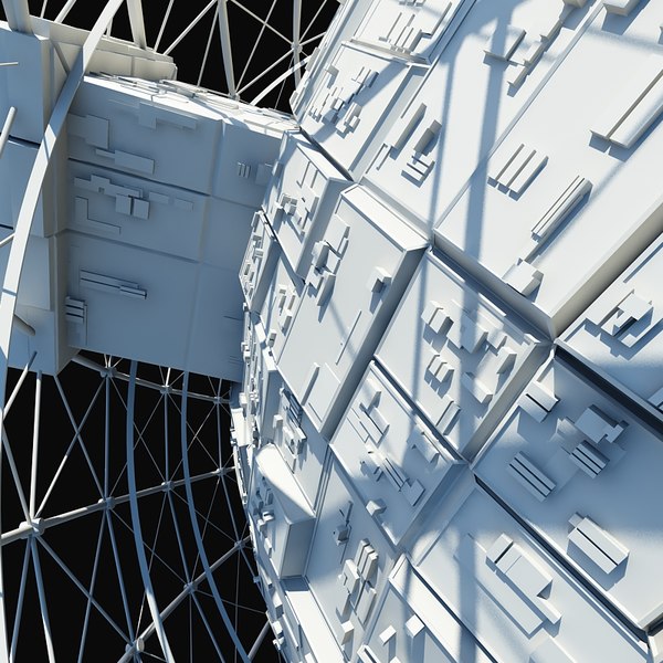 3d space station model