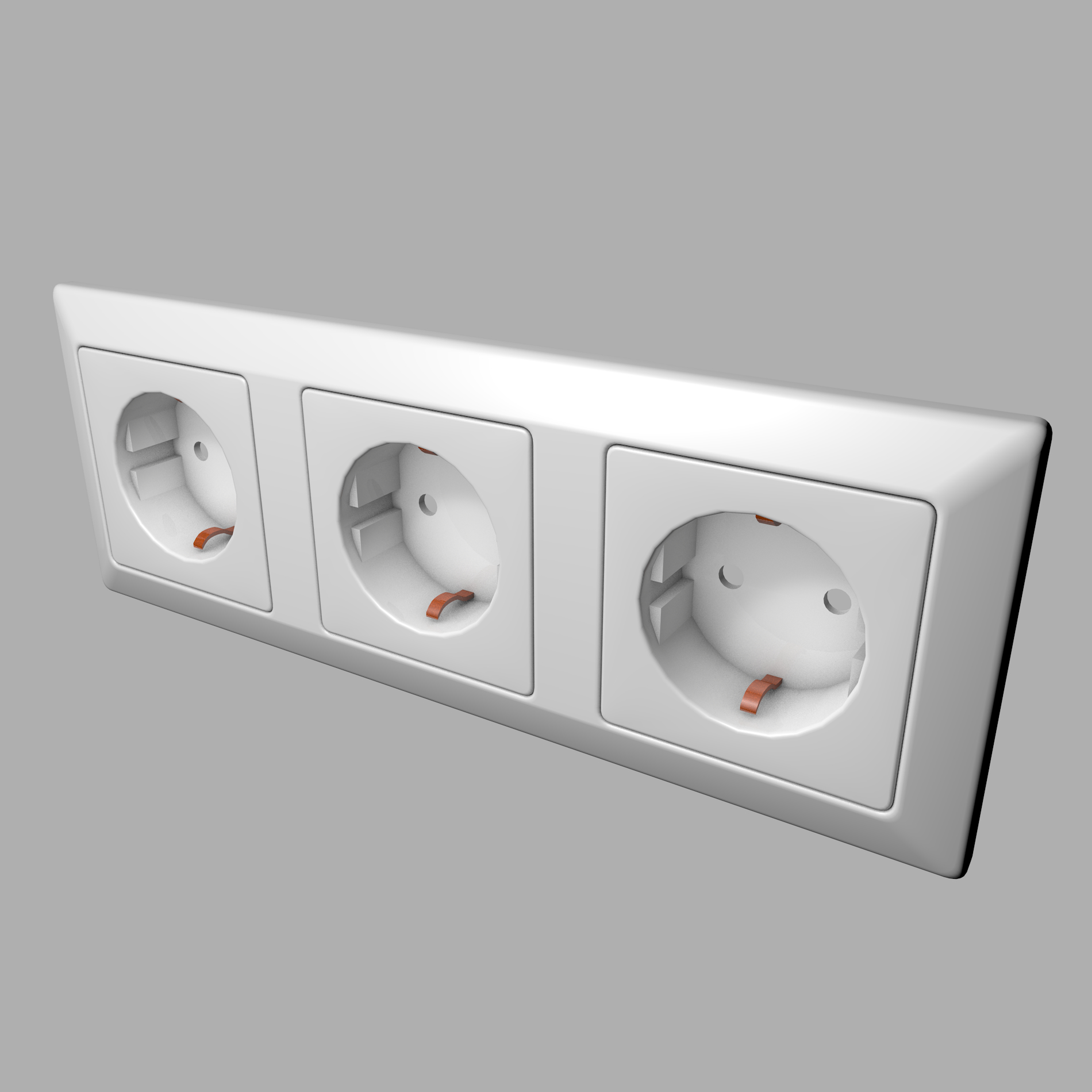 3d model electric socket plug