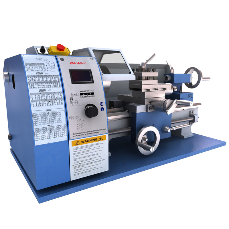desktop lathe bm 180v 3d model