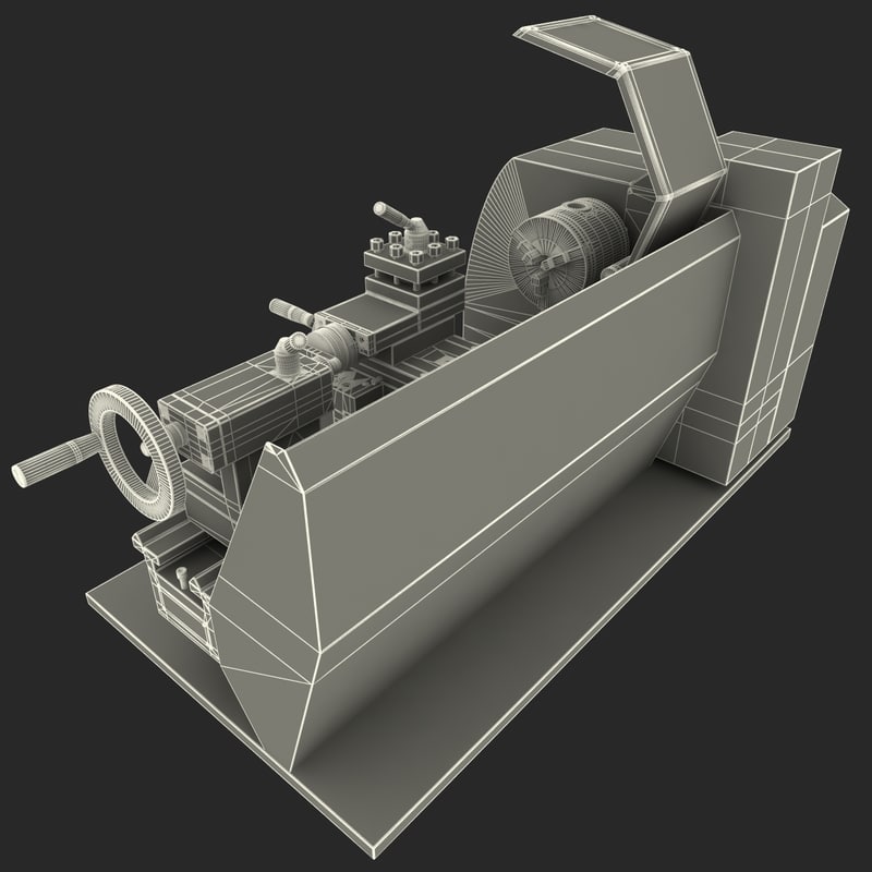 desktop lathe bm 180v 3d model