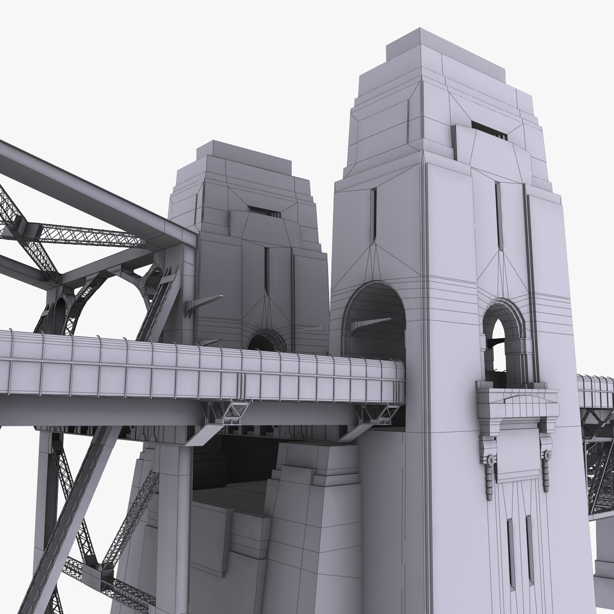sydney harbour bridge 3d model
