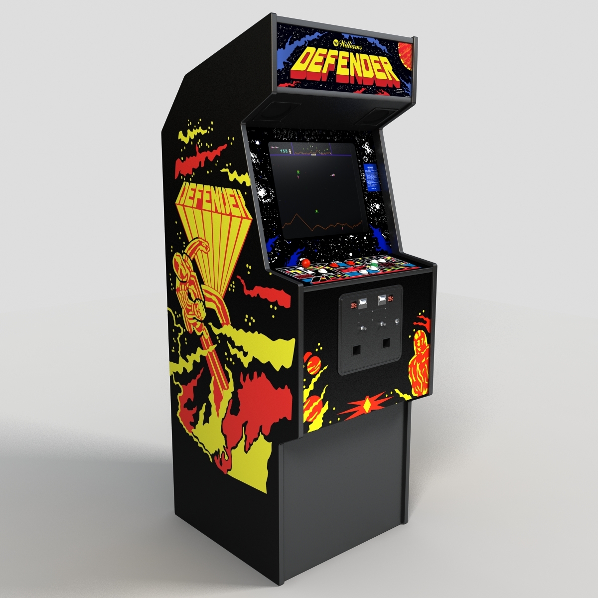 3d defender arcade model