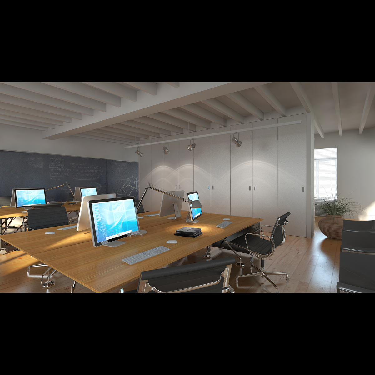 small office interior 3d model