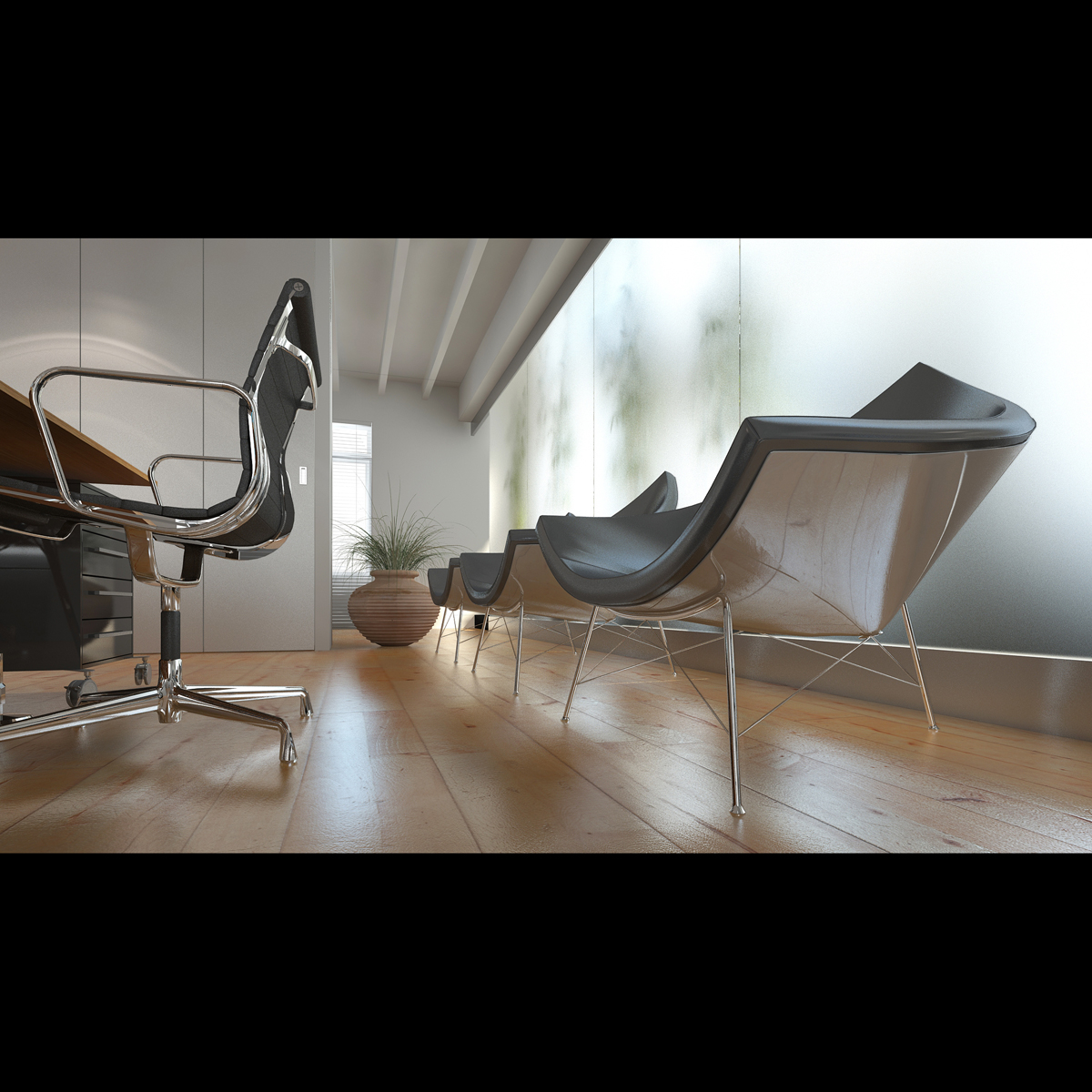 small office interior 3d model