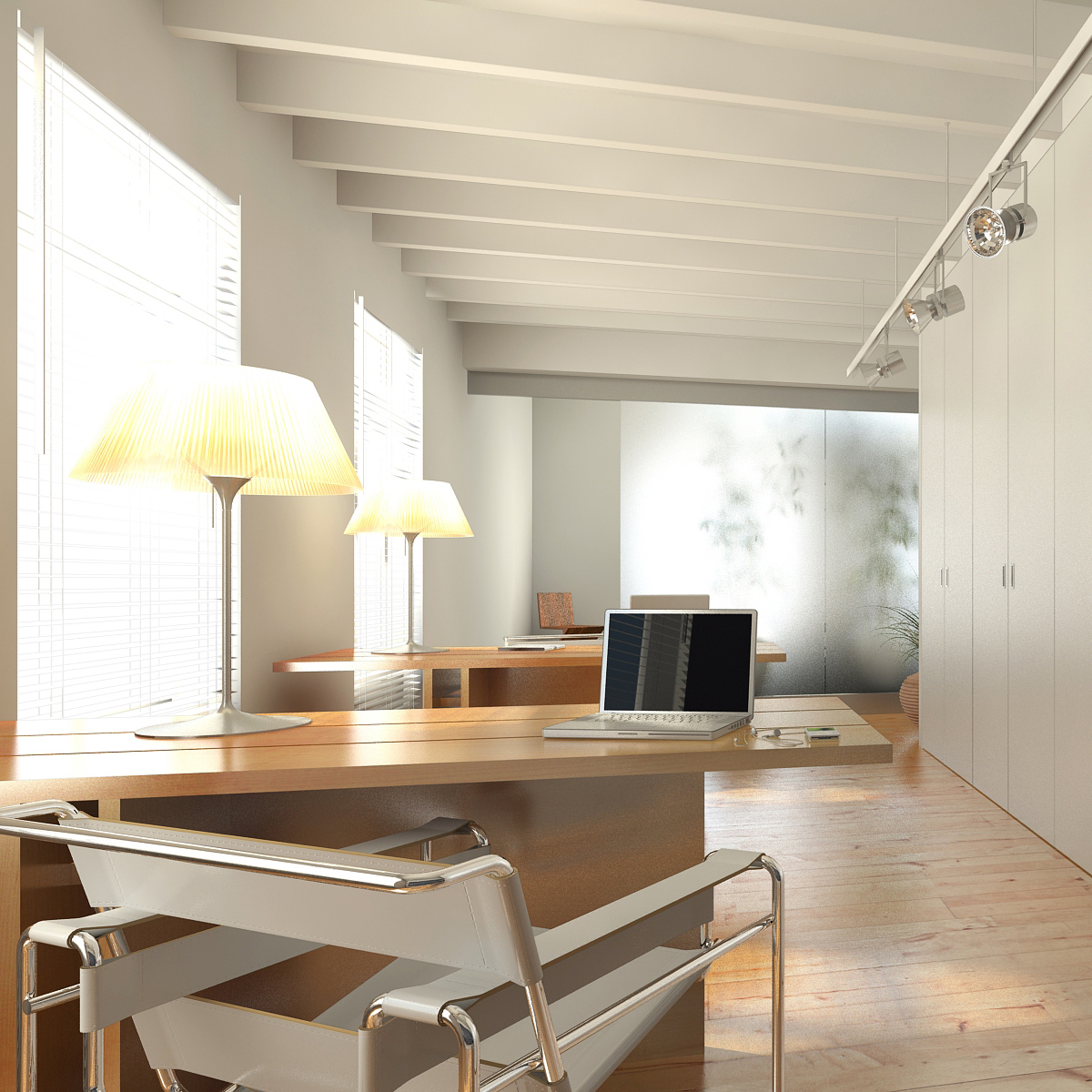 small office interior 3d model