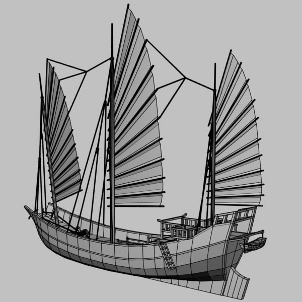 chinese junk 3d model