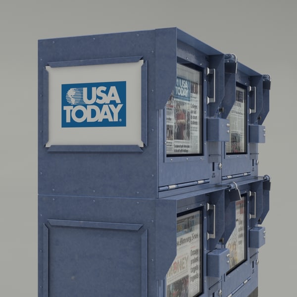 3d newspaper stand model