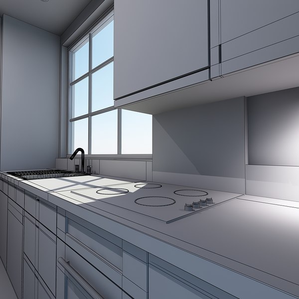 3d kitchen model