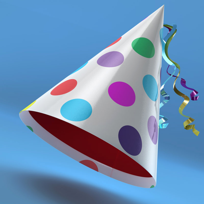 3d realistic party hat model