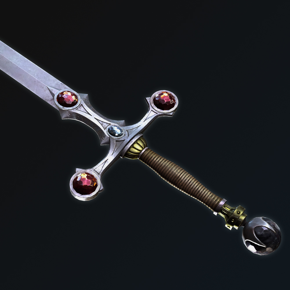 3d jeweled sword model