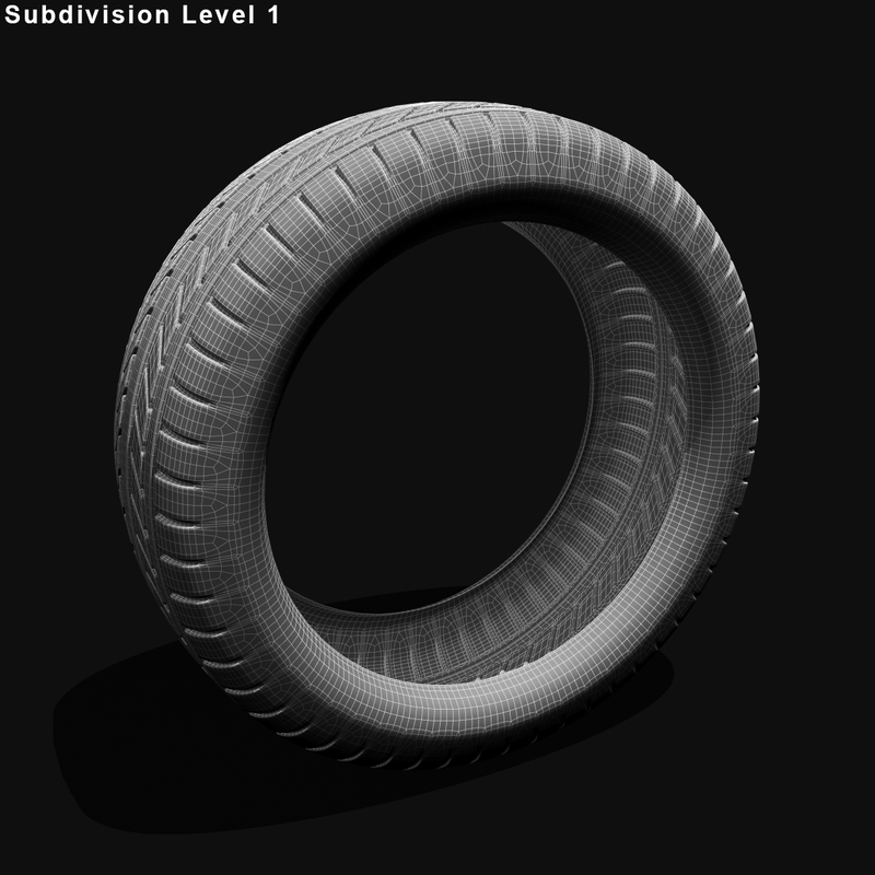 car tire 3d model