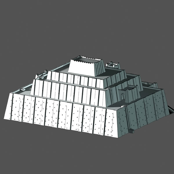 sumerian pyramid ancient 3d lwo