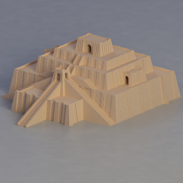 sumerian pyramid ancient 3d lwo