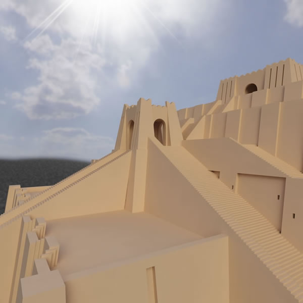 sumerian pyramid ancient 3d lwo