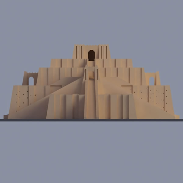 sumerian pyramid ancient 3d lwo