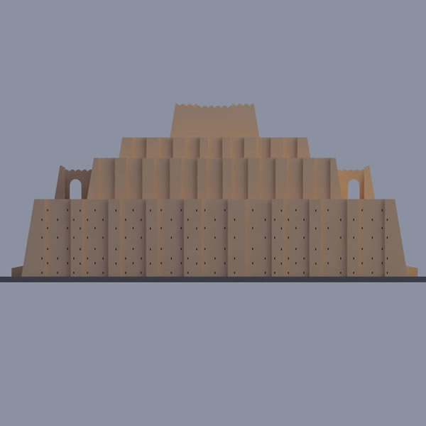 sumerian pyramid ancient 3d lwo