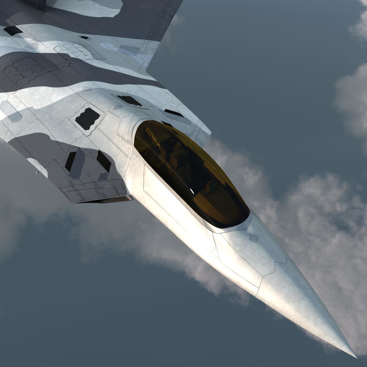 3d f-22 raptor 3 rigged model