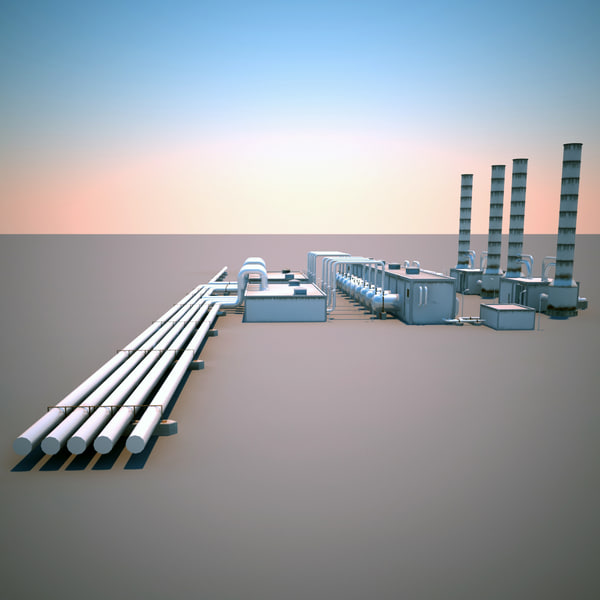 3d model of geothermal power plant
