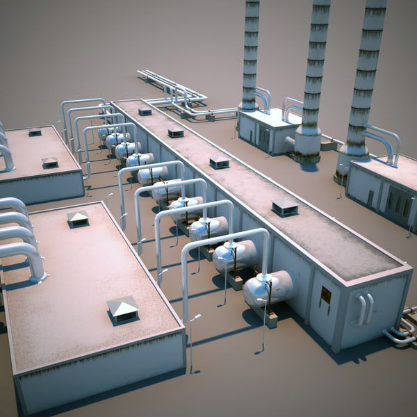 3d model of geothermal power plant