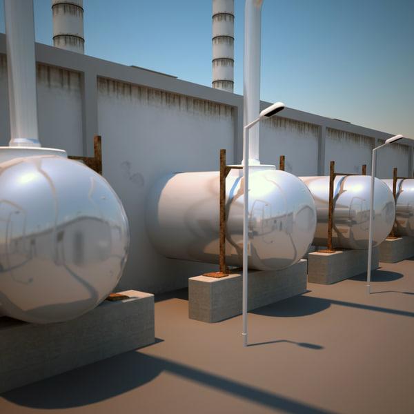 3d model of geothermal power plant