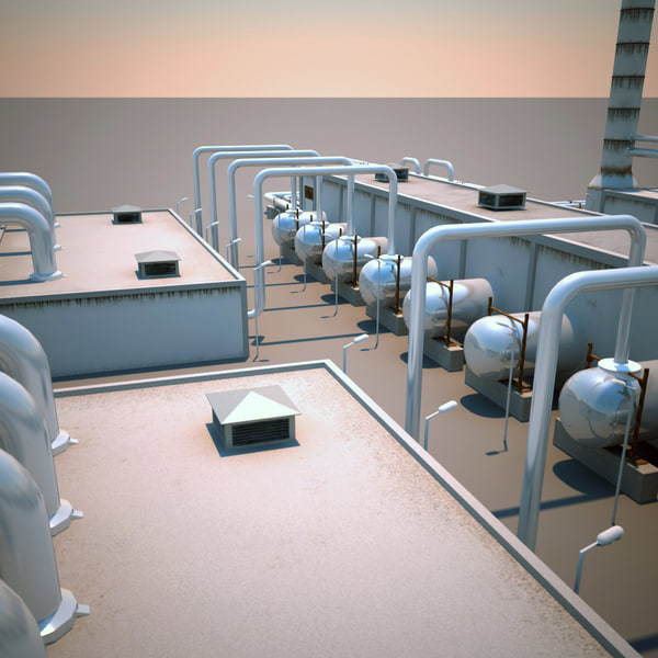 3d model of geothermal power plant