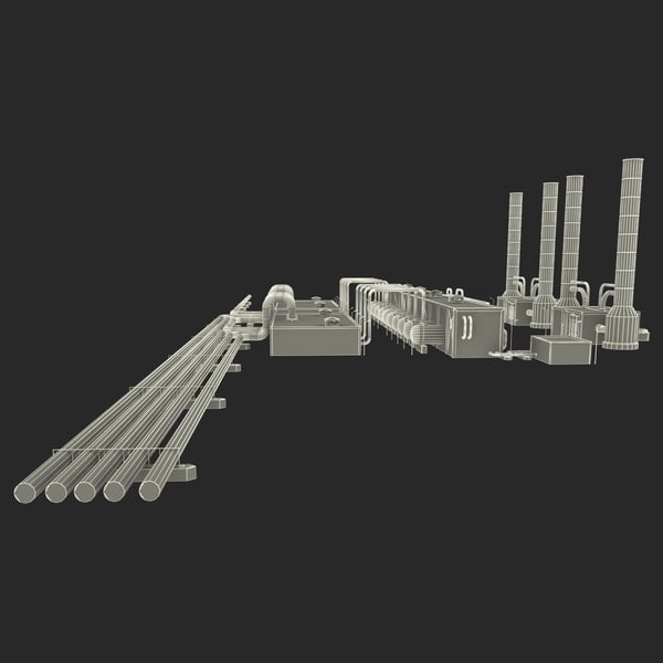 3d model of geothermal power plant