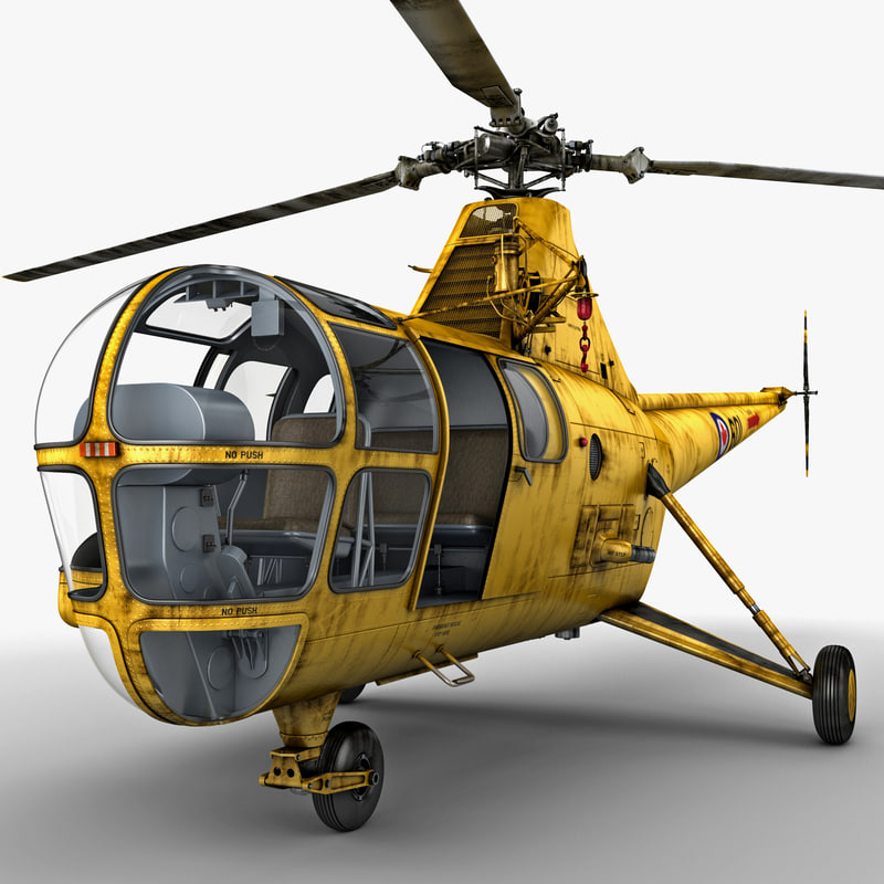 3d sikorsky h-5 2 rigged