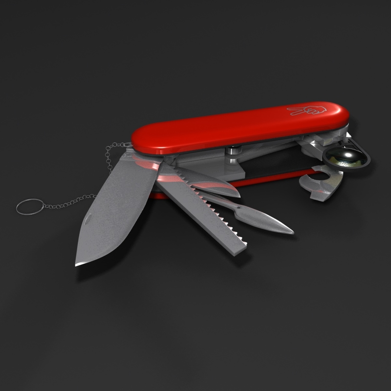 3d model swiss army knife tool