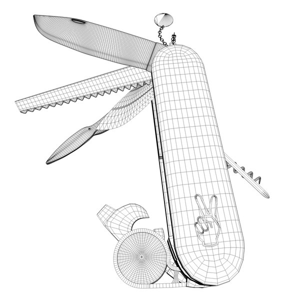 3d model swiss army knife tool