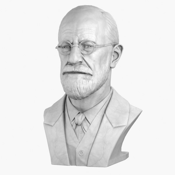 decorative bust sigmund freud 3d max