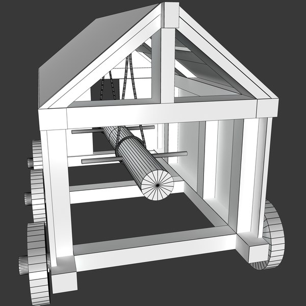 medieval ram siege weapons 3d model