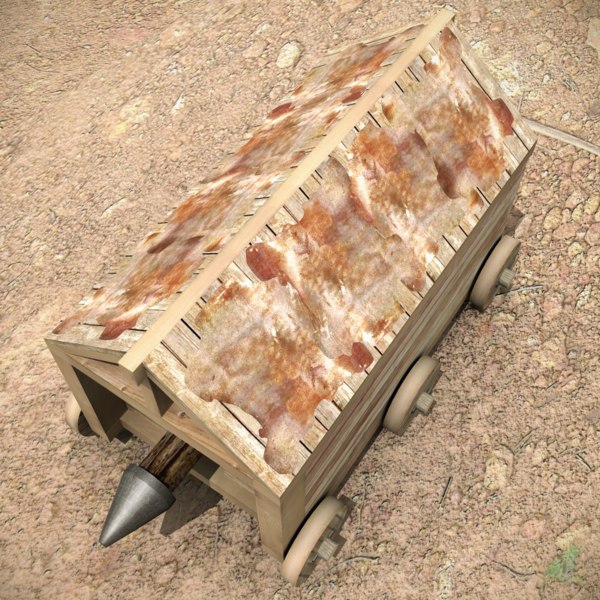 medieval ram siege weapons 3d model