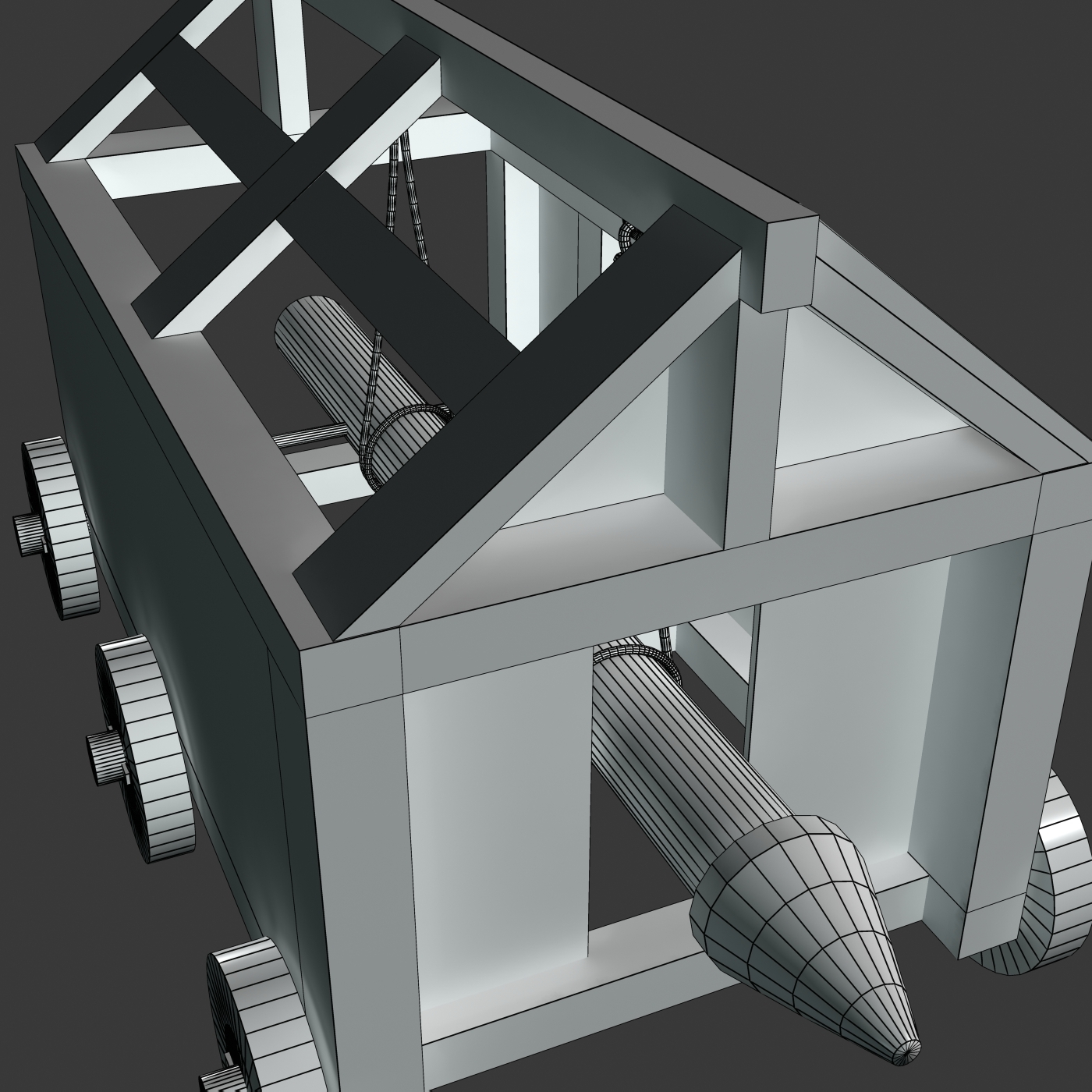 medieval ram siege weapons 3d model