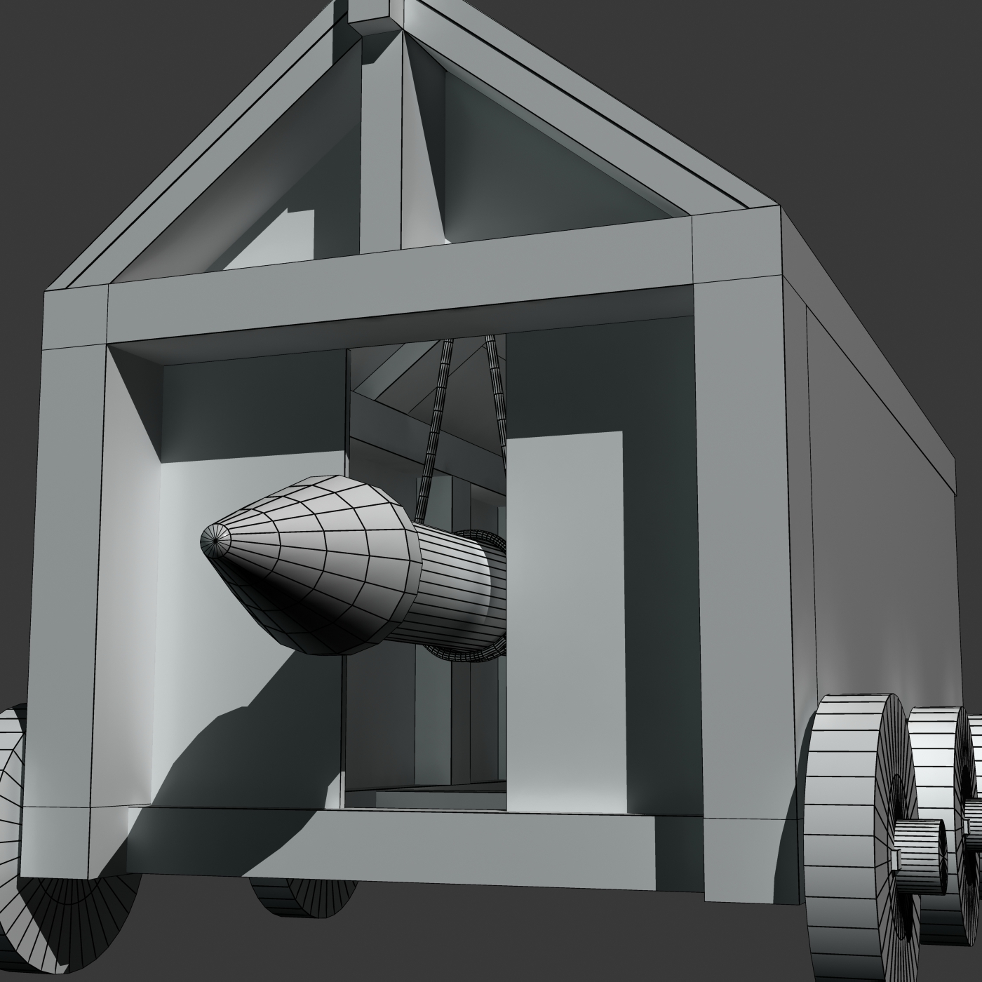 medieval ram siege weapons 3d model