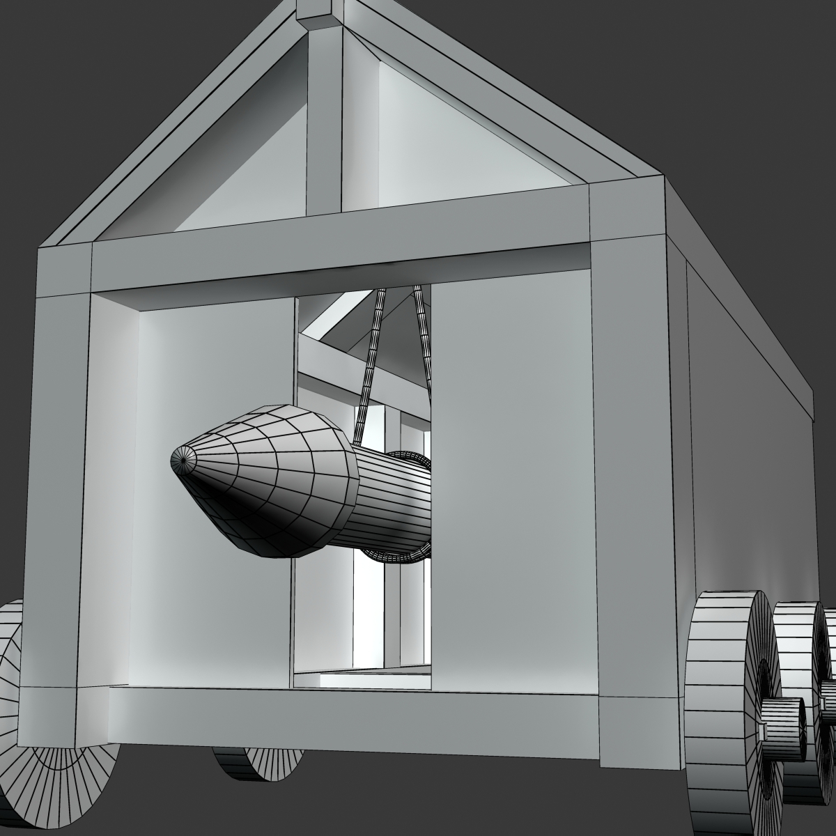 medieval ram siege weapons 3d model