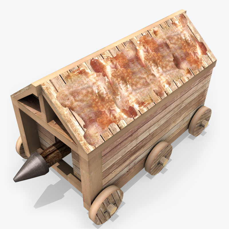 medieval ram siege weapons 3d model