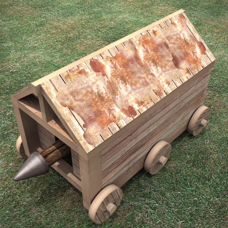 medieval ram siege weapons 3d model