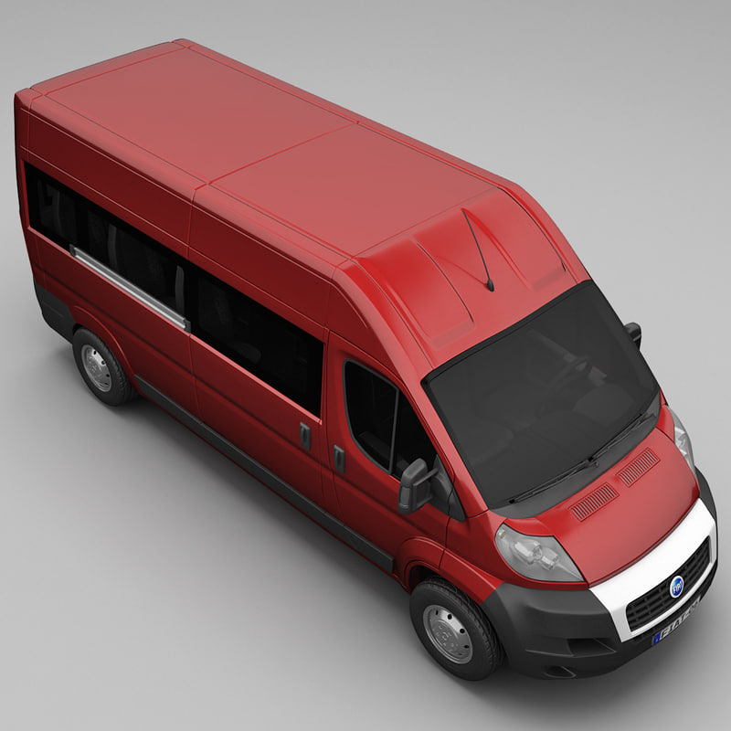 3d model fiat ducato minibus
