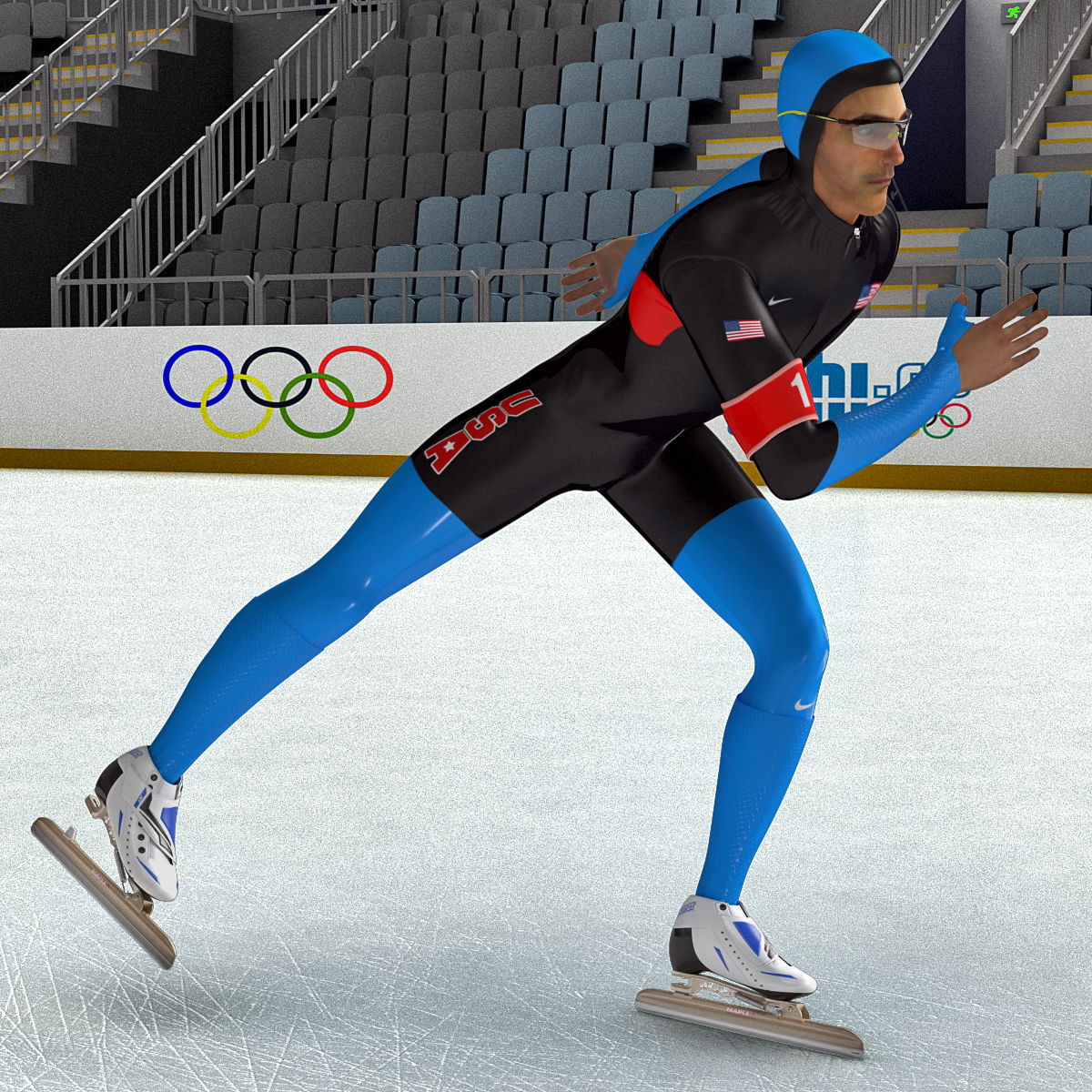 3d model of long track player