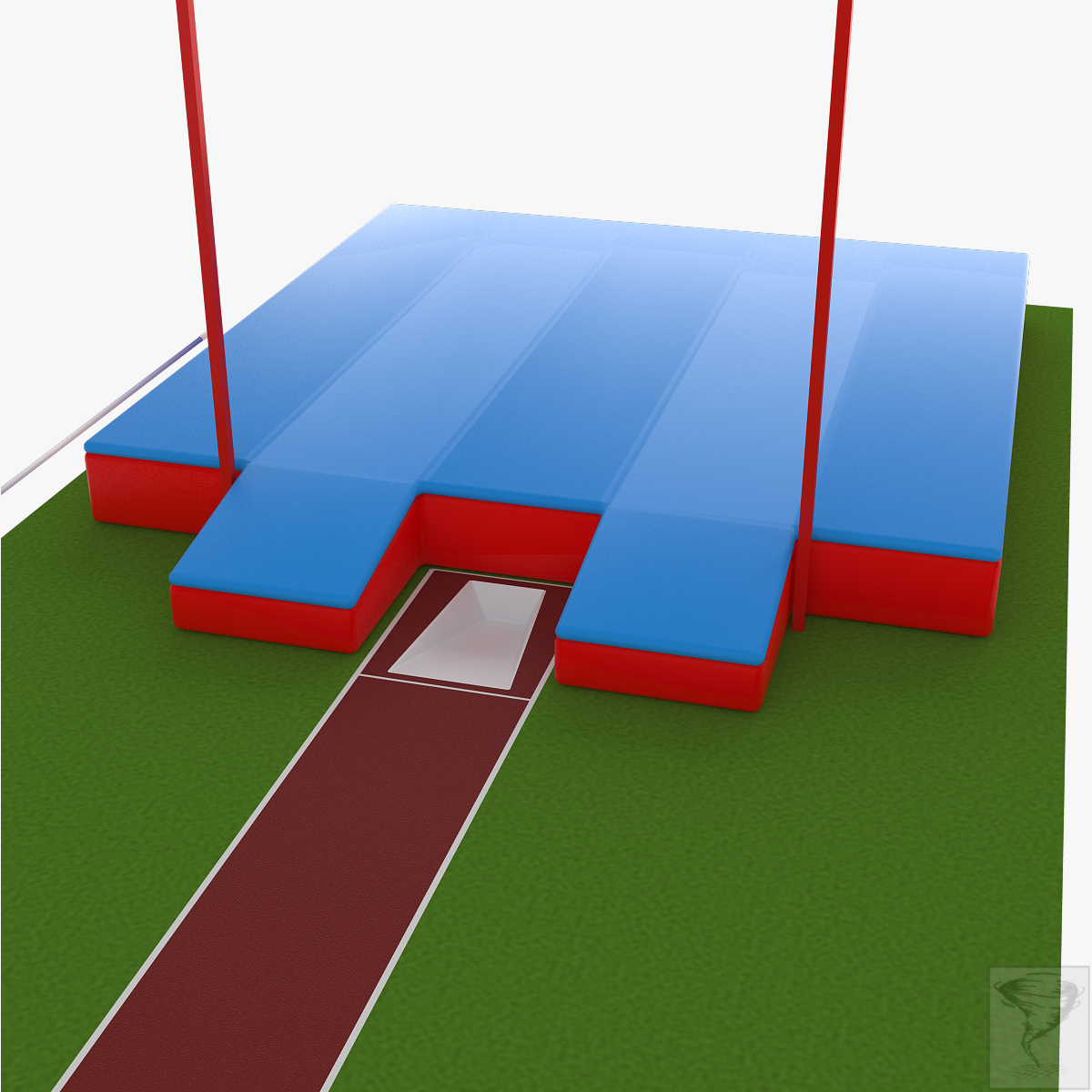 pole vault 3d model