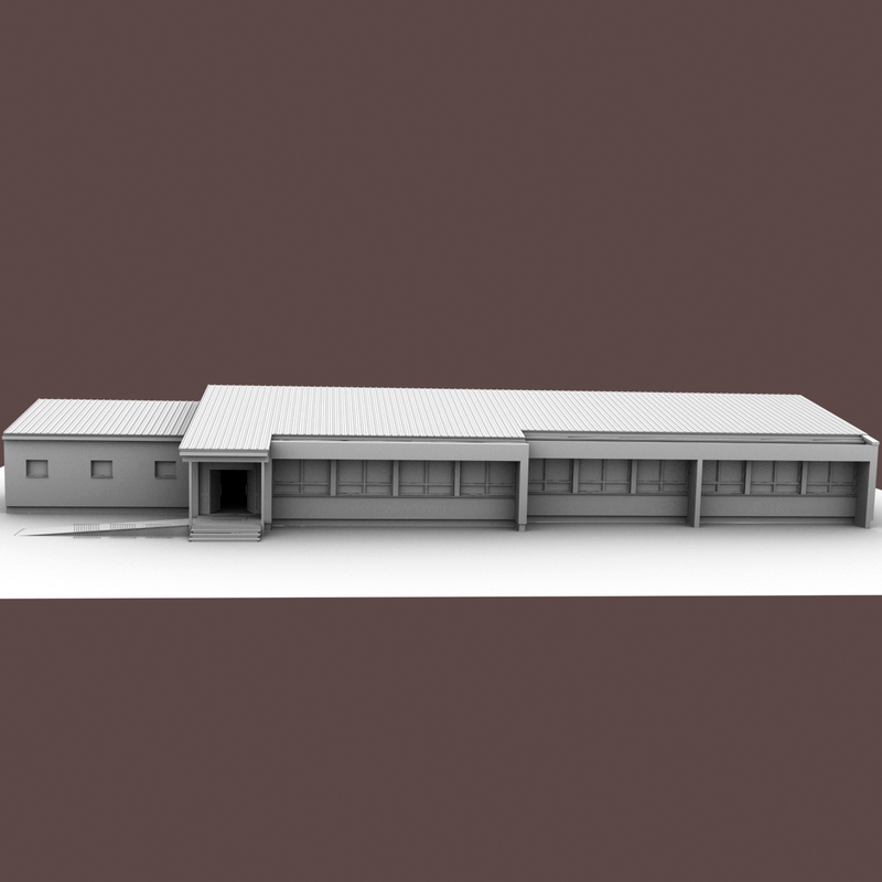 3ds max school building