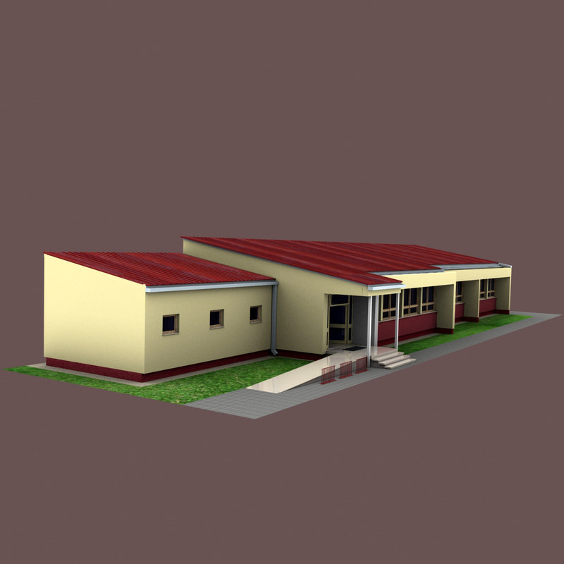 3ds max school building