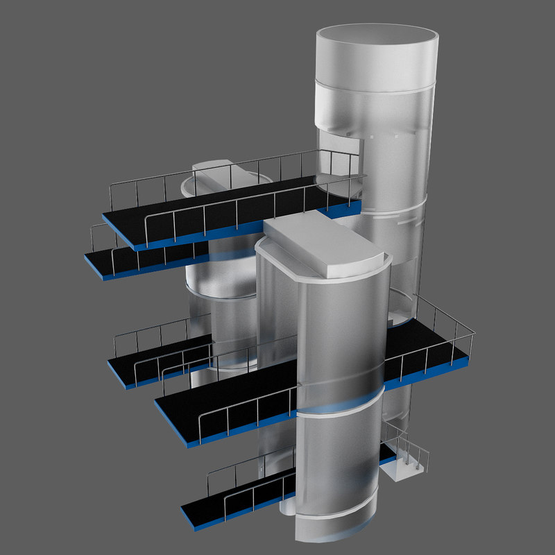diving tower 3d model