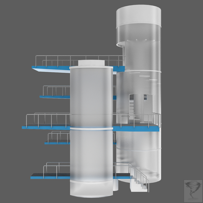 diving tower 3d model